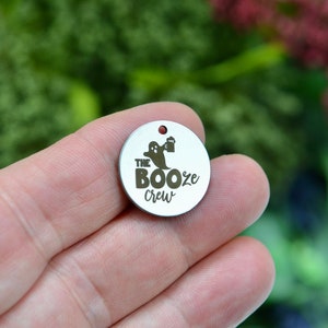 The Booze Crew, Scary Ghost, Laser Engraved Custom Charm CC1140 - Etsy