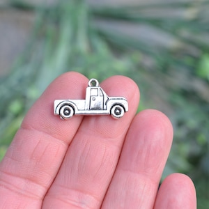 10 Pick up Truck Silver Tone Charms SC3907 - Etsy