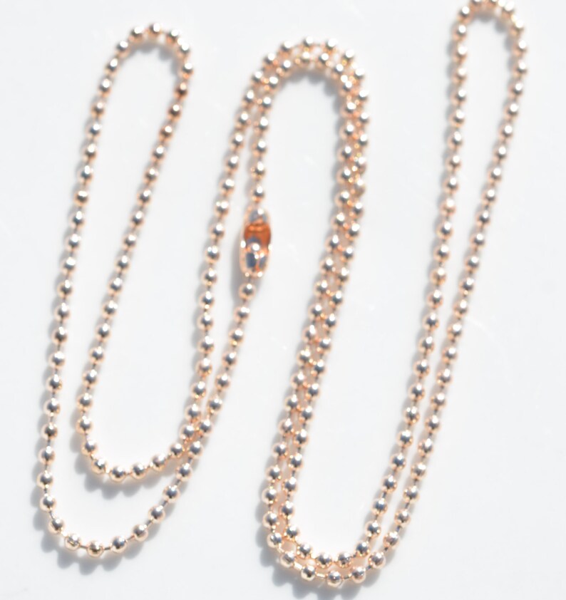 10 Rose Gold 27" Ball Necklace Chains 2.4mm C918 - Etsy