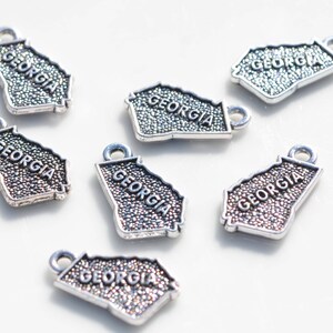 BULK 20 State of Georgia Silver Tone Charms SC5334 - Etsy