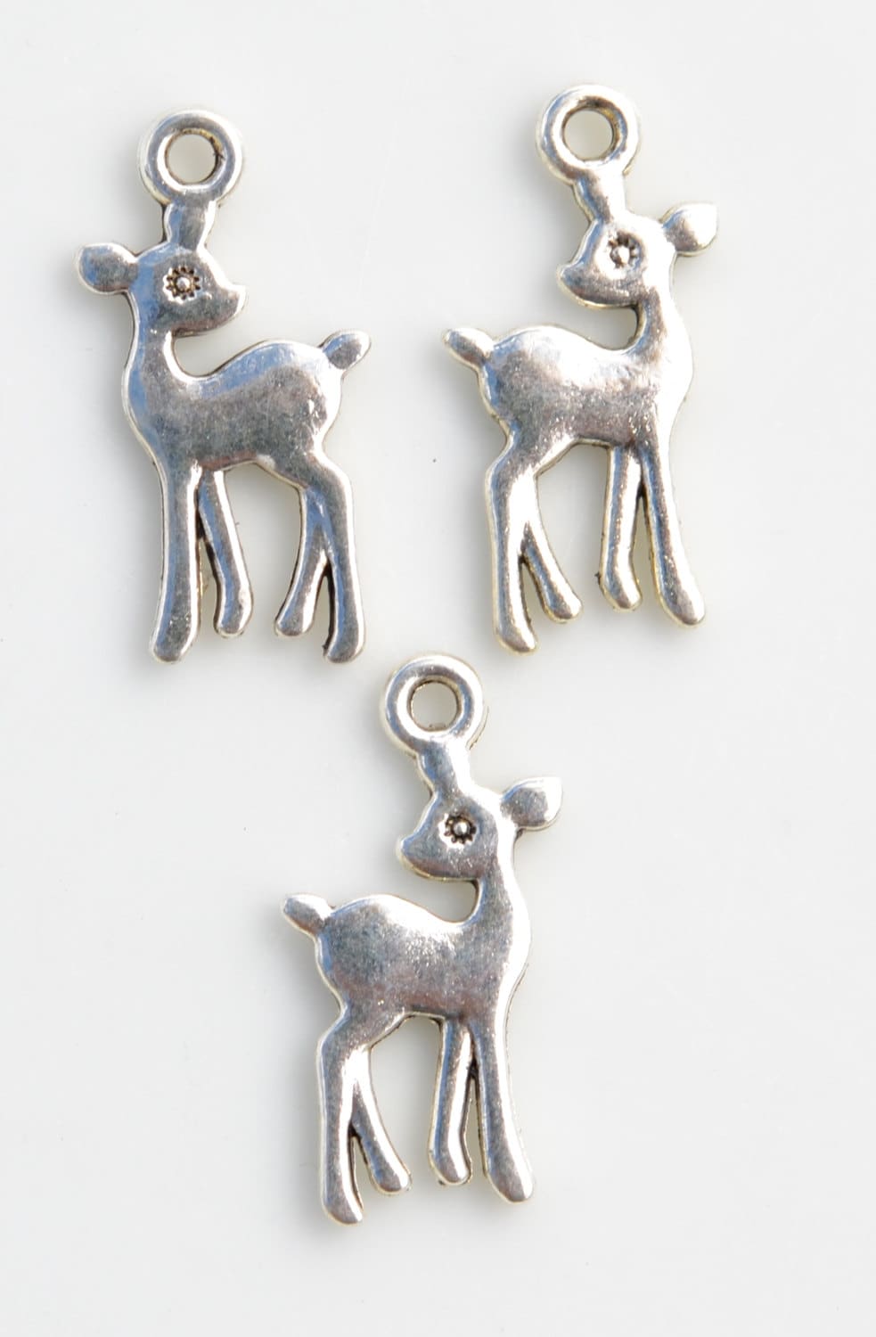 BULK 50 Deer Silver Tone Charms SC3523 - Etsy