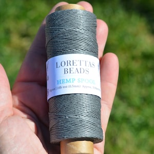 Dark Gray 10lb. Hemp Cord .5mm Spool HC100 - Etsy