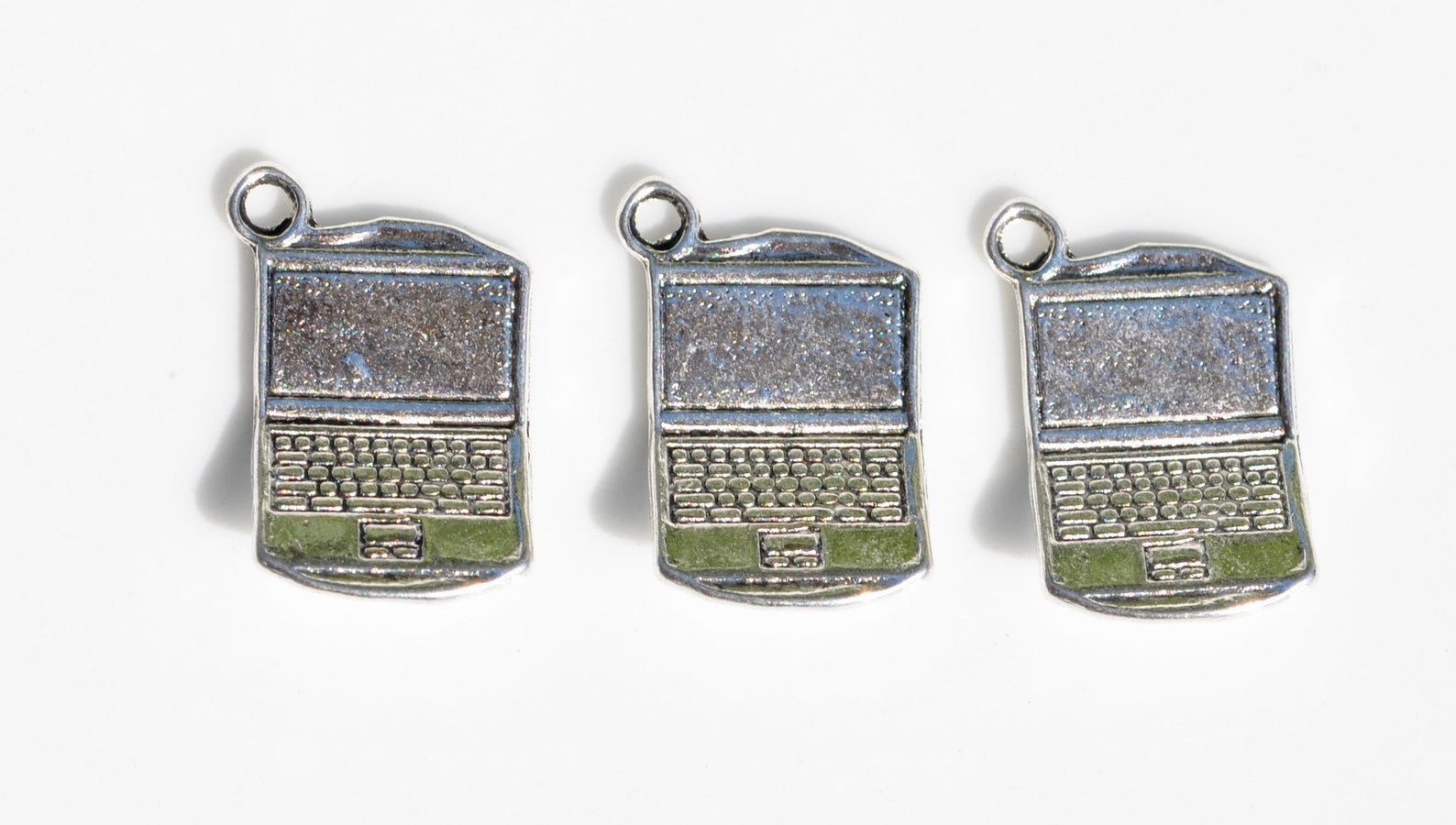 1 Computer Laptop Silver Tone Charm SC4124 - Etsy