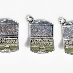 1 Computer Laptop Silver Tone Charm SC4124 - Etsy