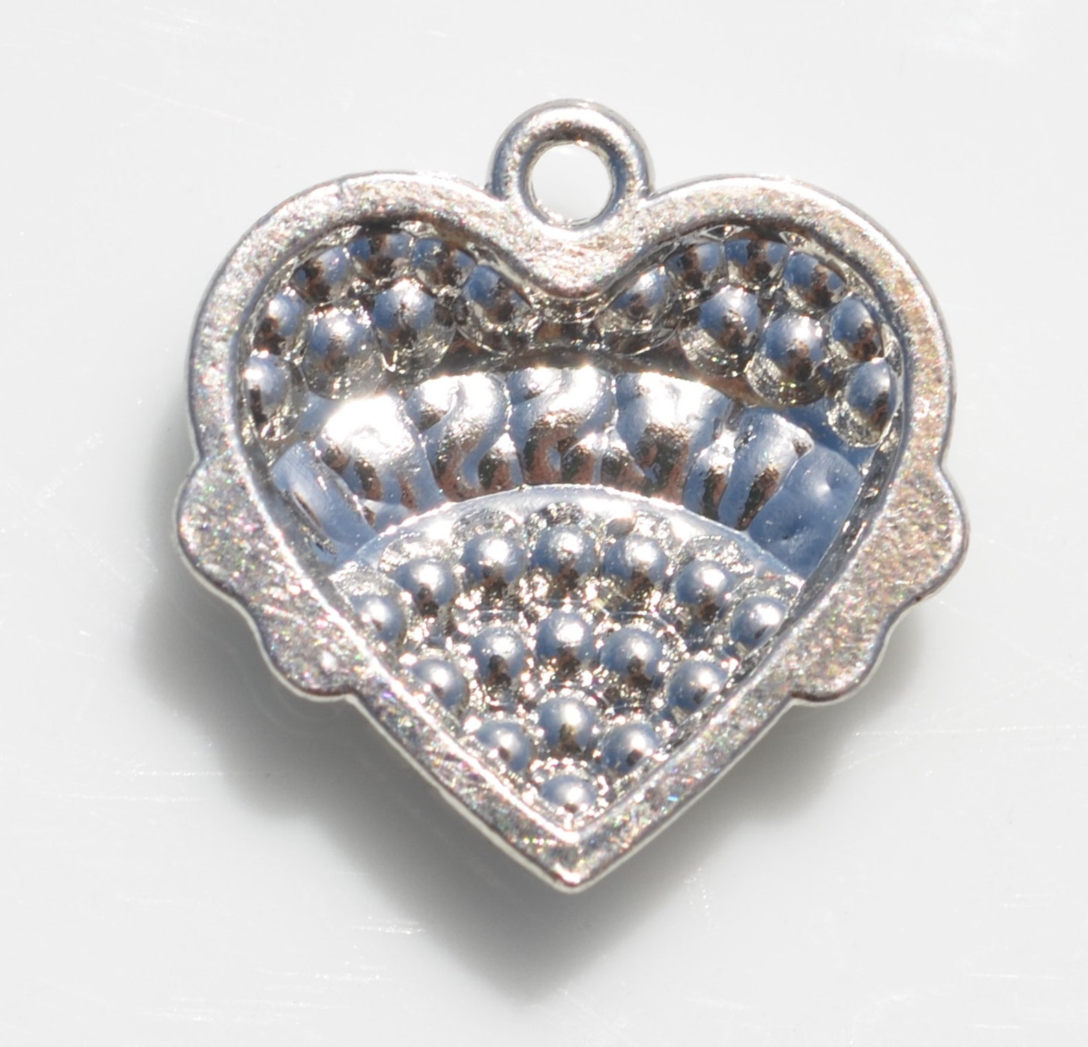 1 Blessed Silver Tone Heart Charm With Rhinestones SC6507 - Etsy