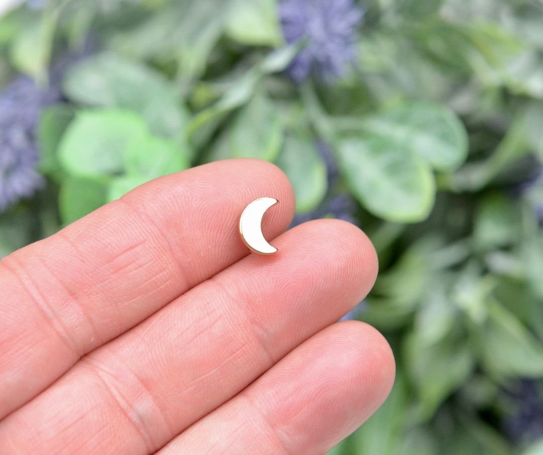 5 Moon Shaped 18kt. Gold Plated 9mm Beads BD1112 - Etsy