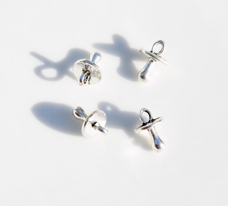 1 Baby Pacifier Silver Tone Charm SC5038 - Etsy