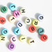 BULK 150 Multi Colored Acrylic Letter Beads, 7mm, Mixed Letters, Round ...