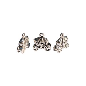 1 Pumpkin Chariot Silver Tone 3D Charm SC5173 - Etsy