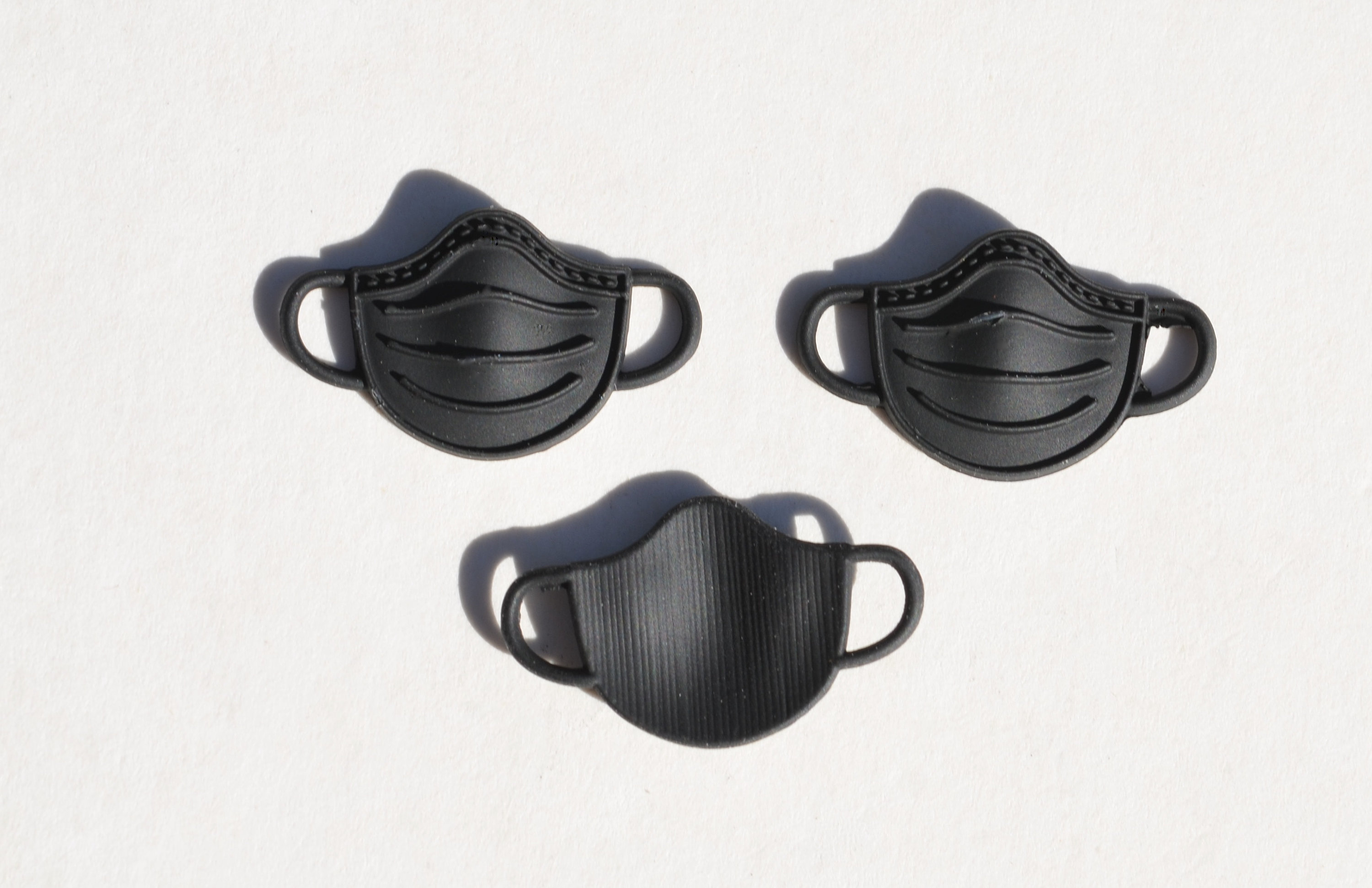 5 Black Face Mask 3D Silver Tone Charms SC3714 - Etsy