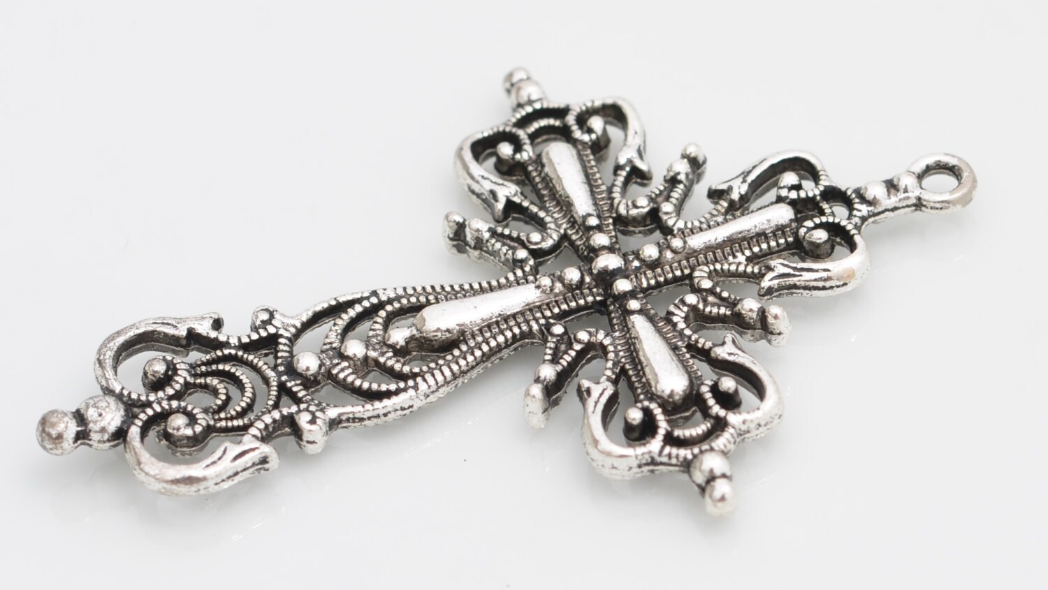BULK 10 Large Silver Tone Cross Pendants SC3268 - Etsy