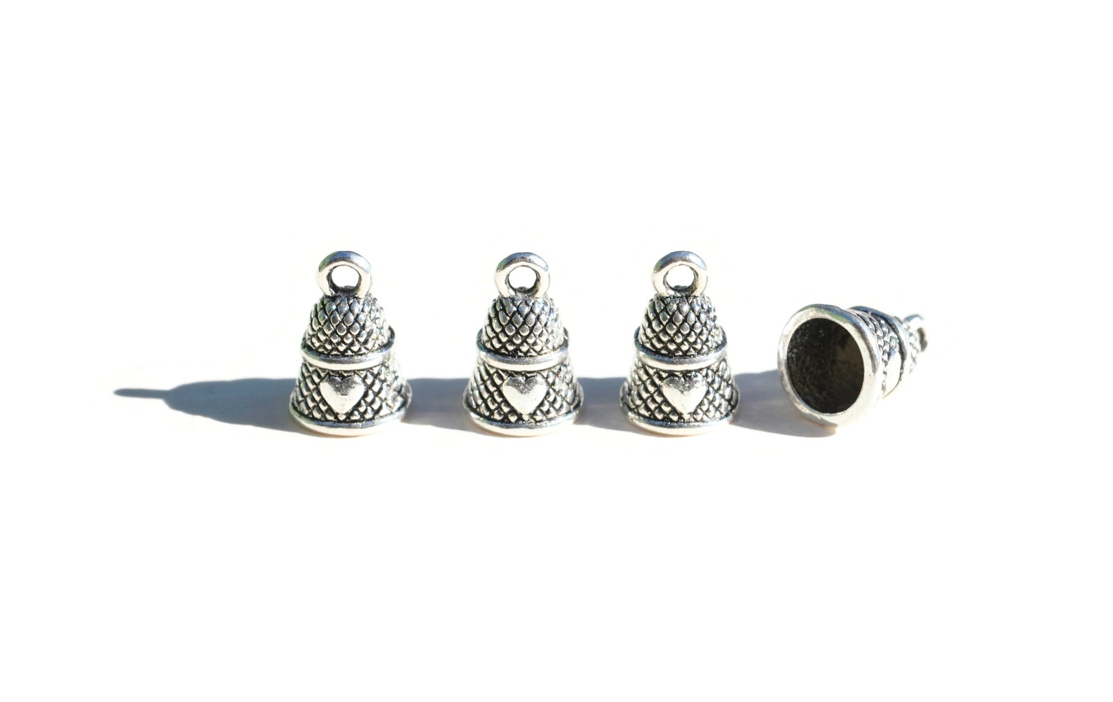 BULK 50 Thimble 3D Silver Tone Charms SC3129 - Etsy