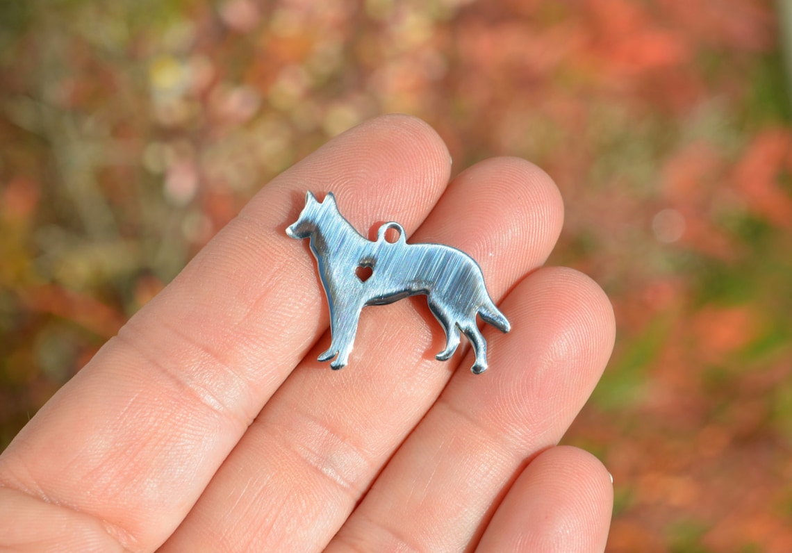 1 Stainless Steel German Shepherd Dog Charm EB87 - Etsy