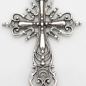 BULK 10 Large Silver Tone Cross Pendants SC3268 - Etsy