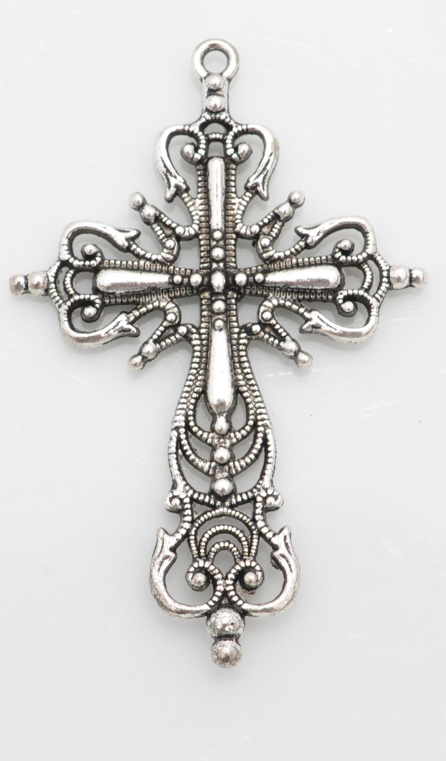 BULK 10 Large Silver Tone Cross Pendants SC3268 - Etsy