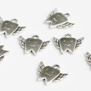10 Tooth Fairy Silver Tone Charms SC6728 - Etsy