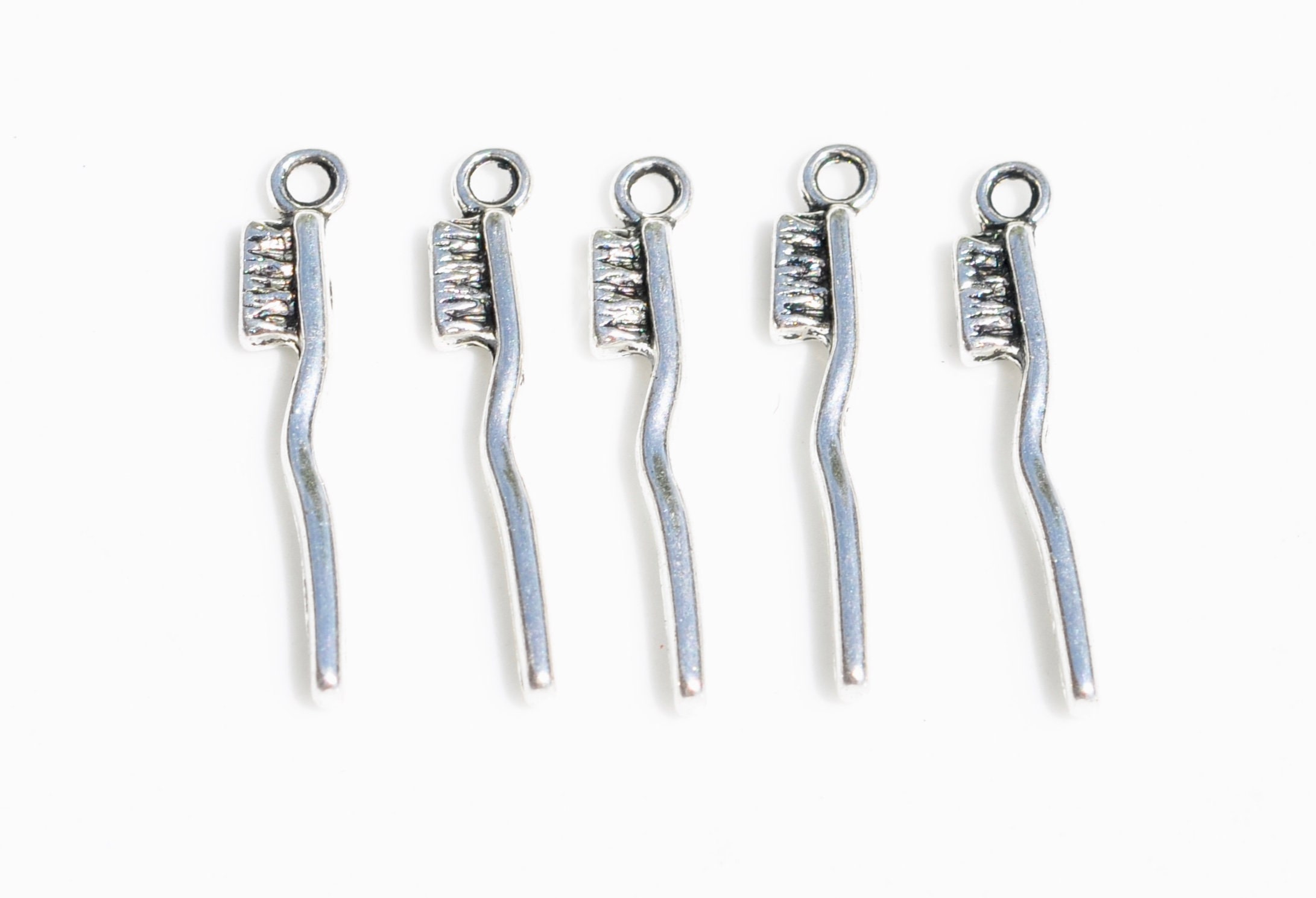 BULK 20 Toothbrush 3D Silver Tone Charms SC3338 | Etsy
