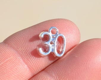 Number 30 Charm - Etsy
