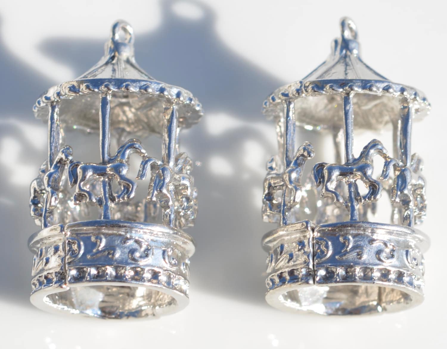 1 Carousel 3D Silver Tone Charms SC5628 - Etsy