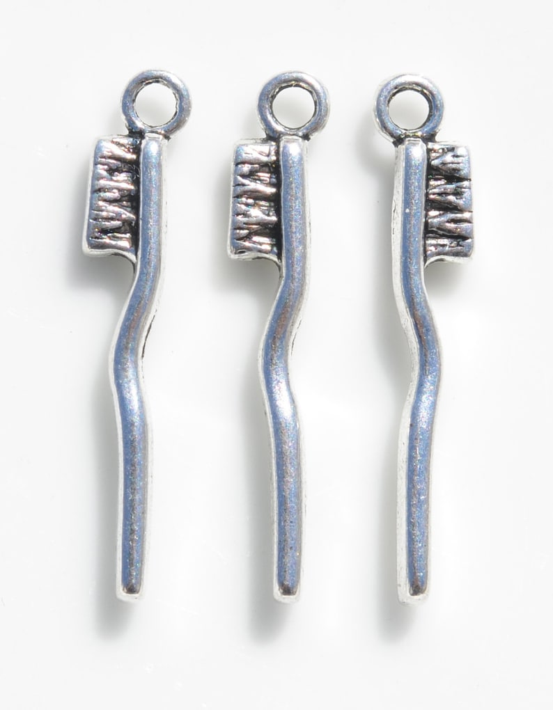 BULK 20 Toothbrush 3D Silver Tone Charms SC3338 | Etsy