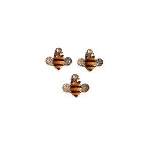 BULK 20 Gold and Black Enamel Bee Charms GC2746 - Etsy