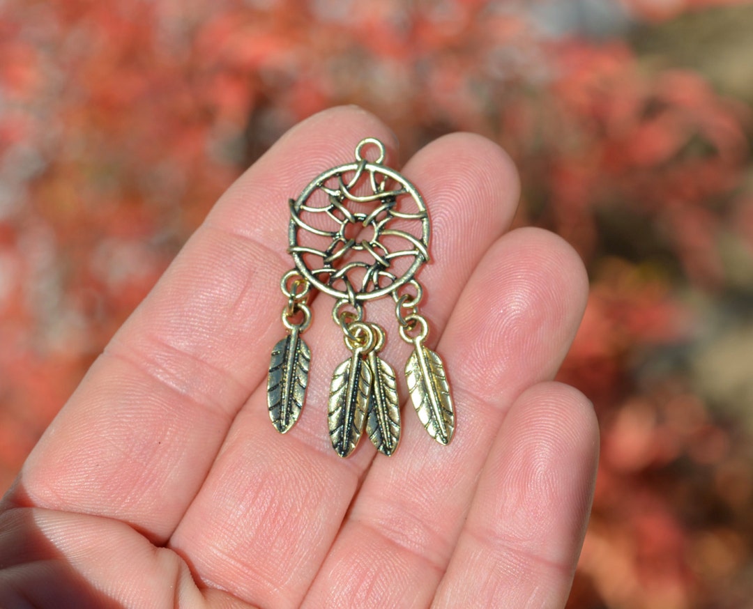 5 Dream Catcher Bronze Tone Charms BC6574 - Etsy
