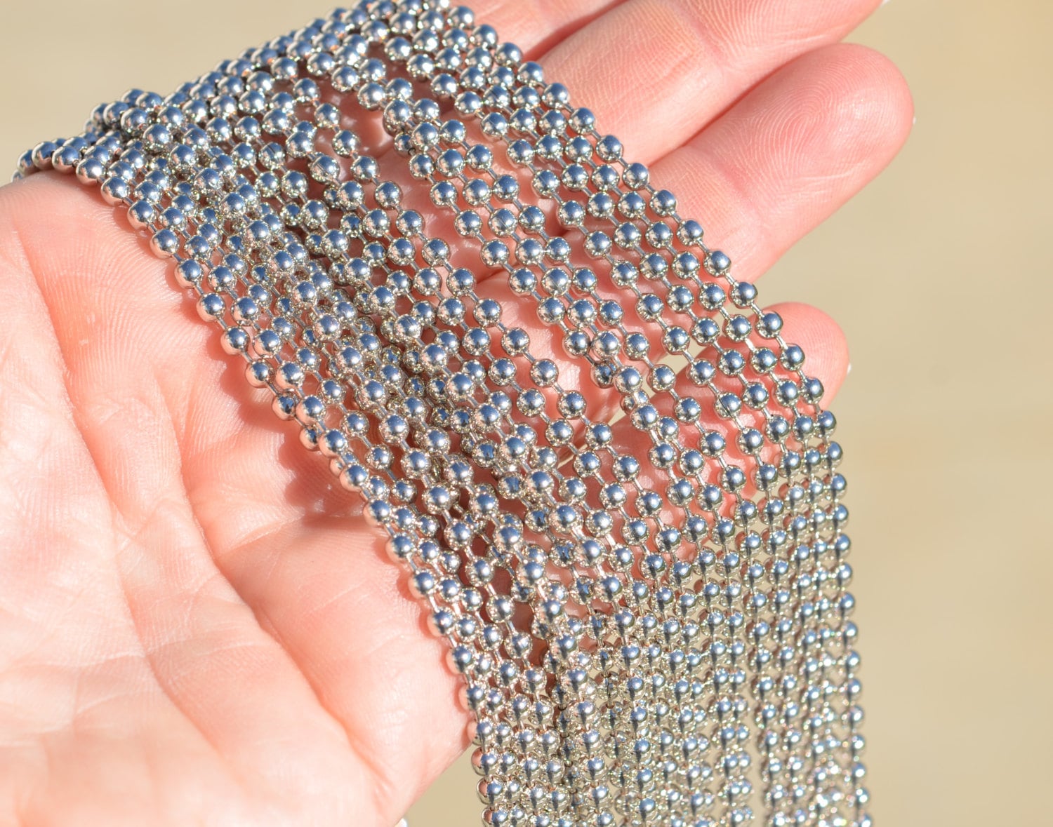 BULK 10 Meters Silver Ball Chains 3.2mm C931 - Etsy