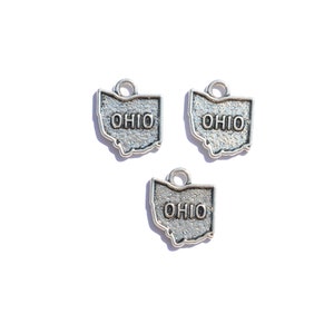 5 State of Ohio Silver Tone Charms SC2715 - Etsy