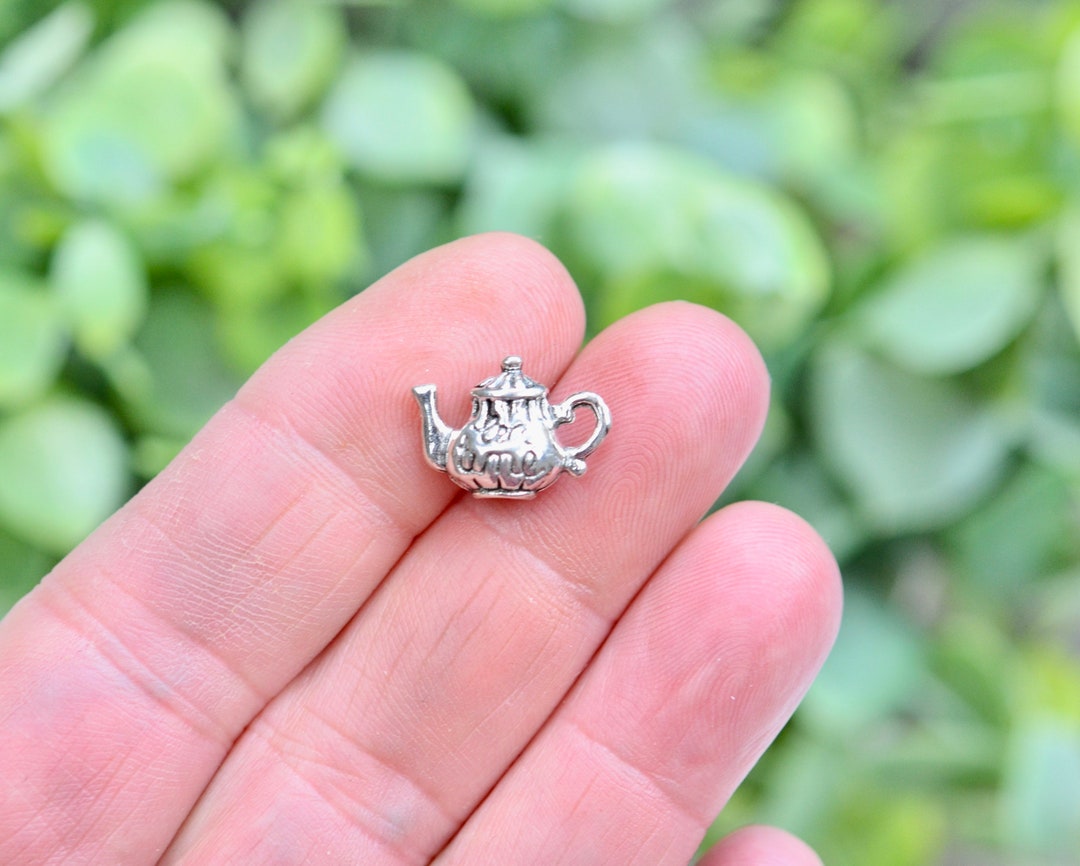 BULK 20 Silver Teapot 3D Tea Time Charms SC1764 - Etsy