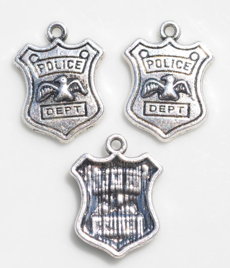 BULK 20 Police Dept Silver Tone Charms SC2966 - Etsy
