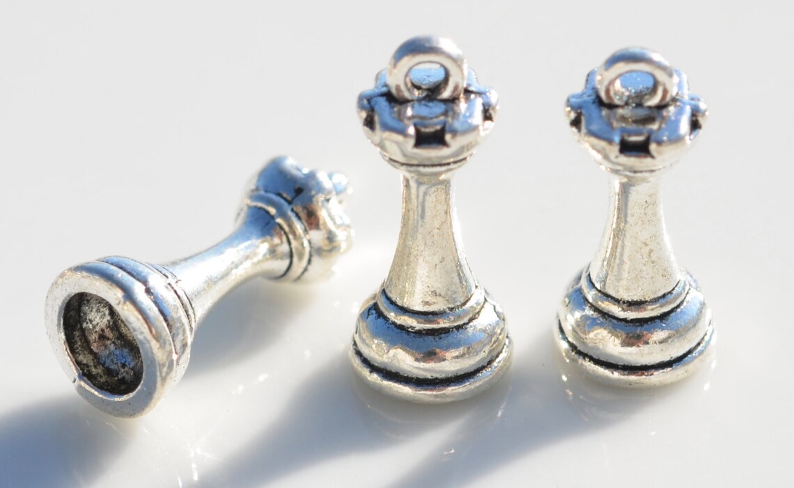 1 Rook Chess Piece Silver Tone Charm SC3358 - Etsy