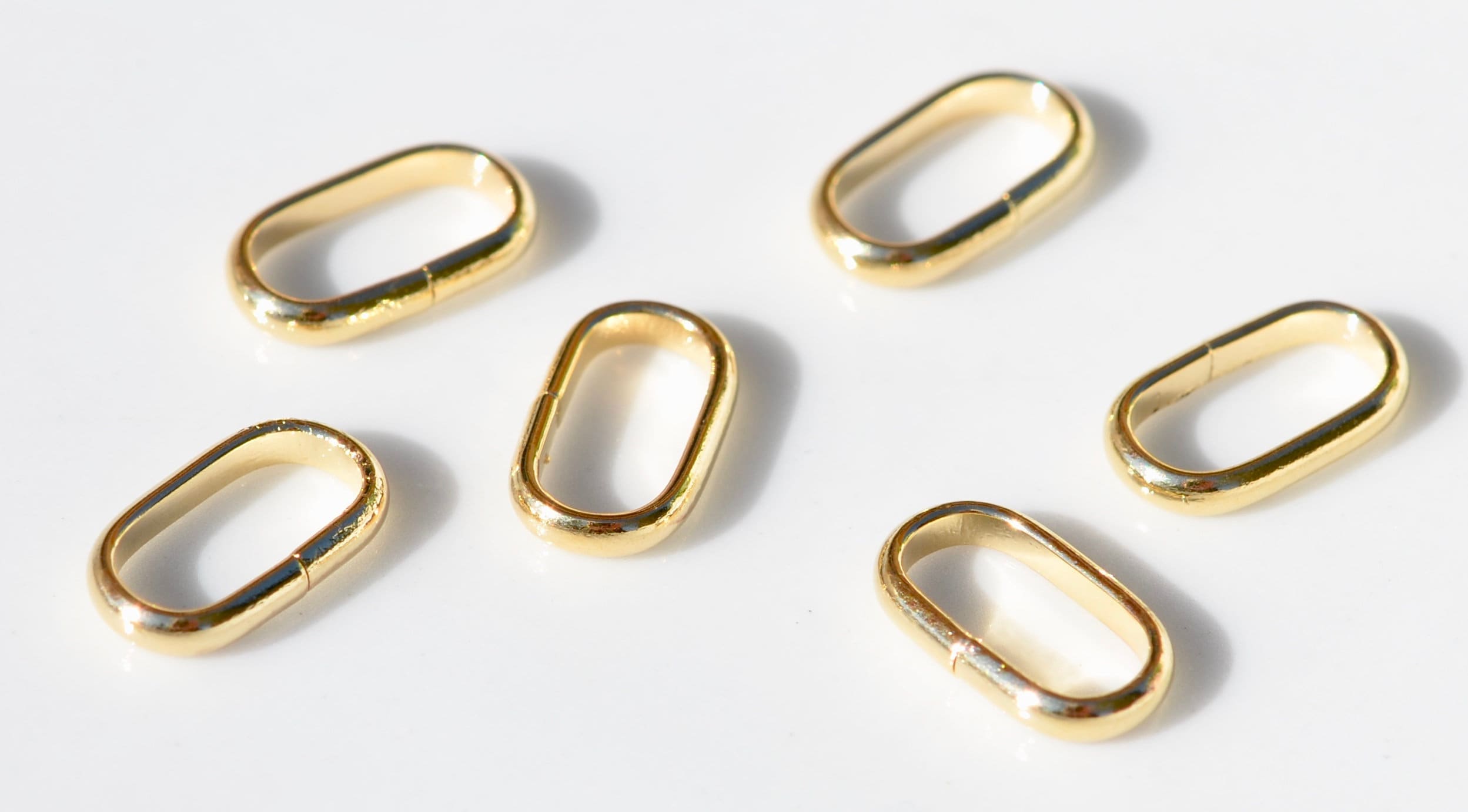 BULK 20 Stainless Steel Gold Tone 12mm Oval Jump Rings F636 | Etsy