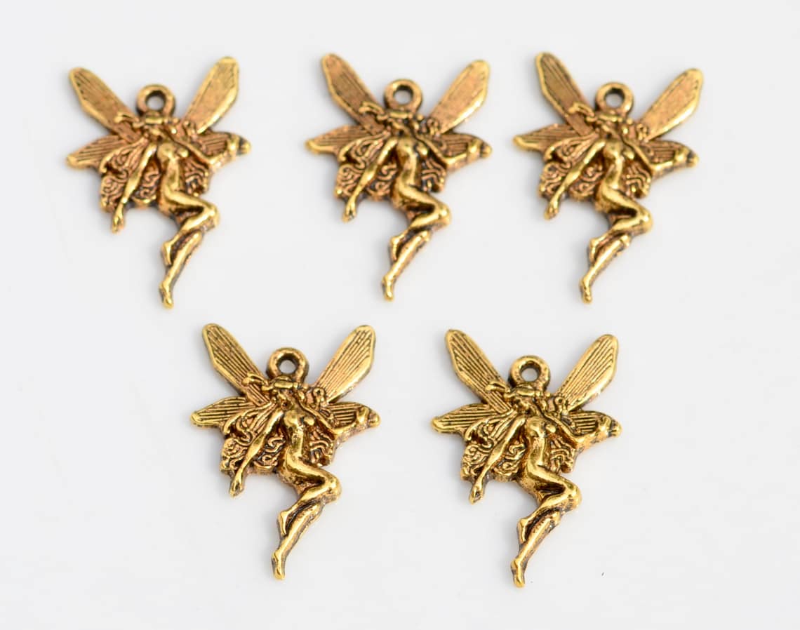 BULK 50 Fairy Gold Tone Charms GC6335 - Etsy Canada