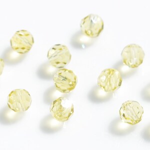 90 Light Yellow Crystal Round Beads 4mm BD344 - Etsy