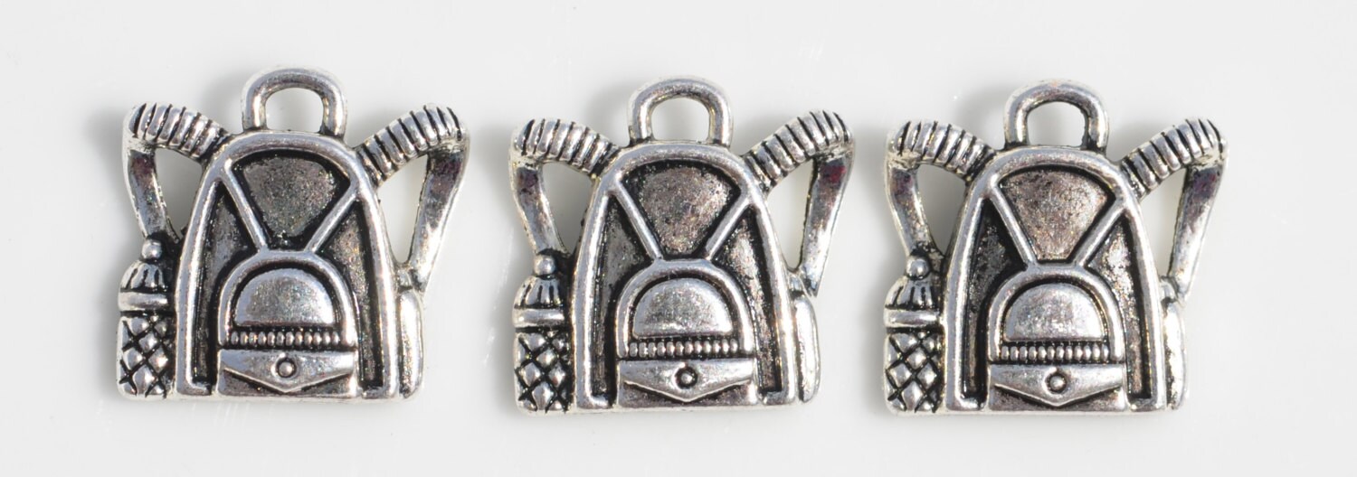 1 School Backpack Silver Tone Charm SC2185 - Etsy