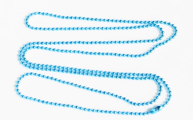 BULK 10 Blue Ball Chains 1.5mm Necklace Great for DIY Projects C1025 - Etsy