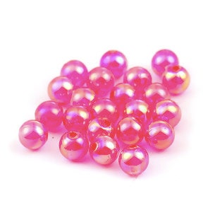 BULK 100 Dark Pink AB Acrylic Round 8mm Beads BD720 - Etsy