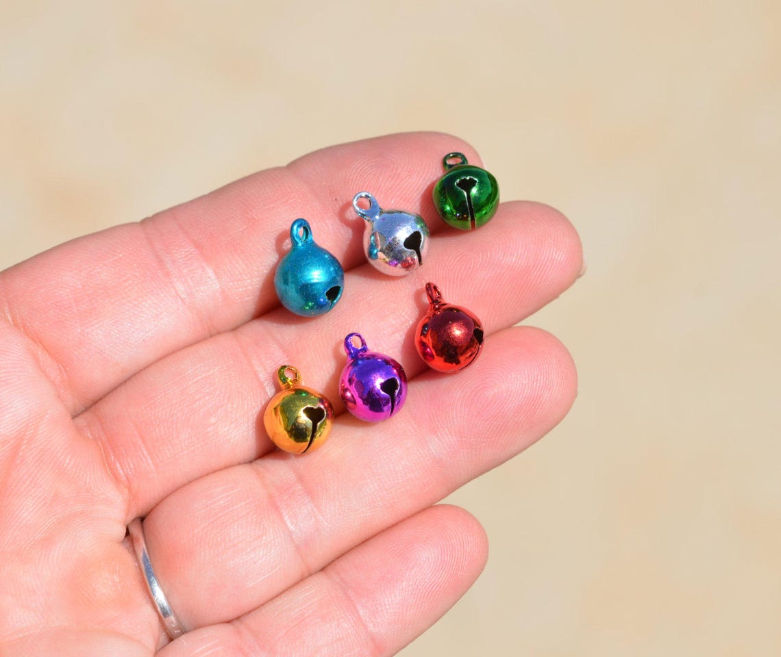 10 Small Colored 14mm Bells SC3336 | Etsy