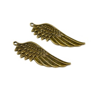 BULK 20 Large Wing Bronze Tone Pendants BC1473 - Etsy