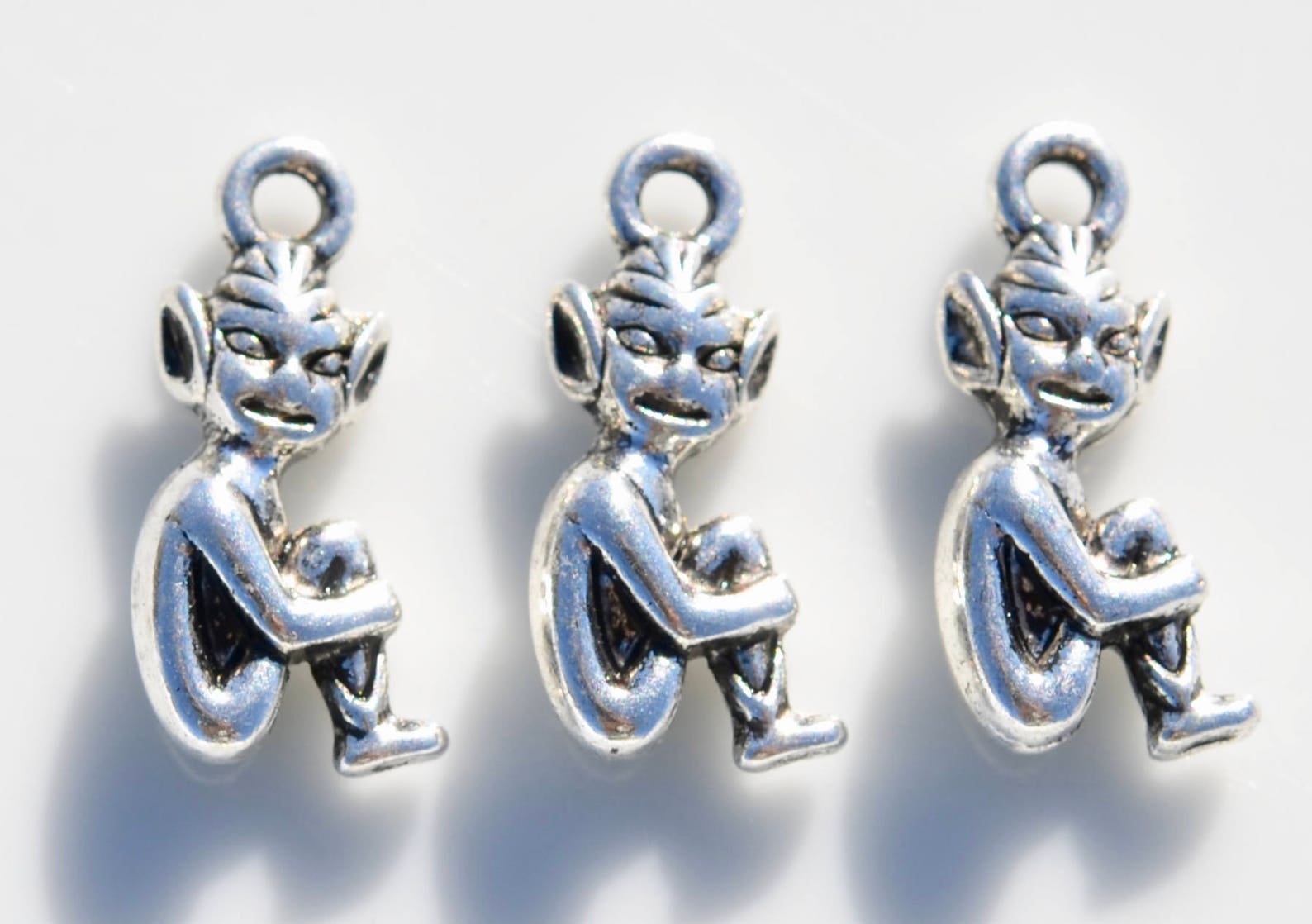 BULK 50 Elf or Pixie Silver Tone Charms SC5927 - Etsy