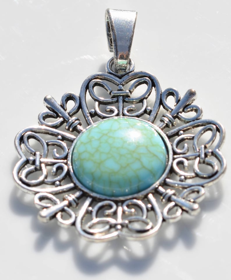 1 Decorative Imitation Turquoise Pendant SC5259 - Etsy