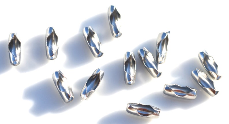 15 Stainless Steel Ball Chain Connectors 2.4mm F401 | Etsy