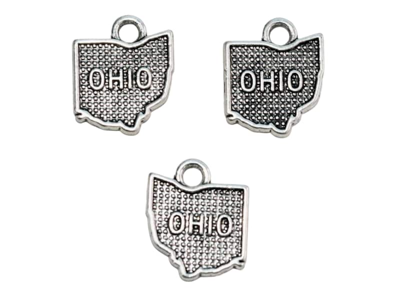 1 State of Ohio Silver Tone Charm SC2976 - Etsy