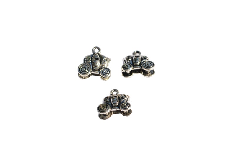 1 Pumpkin Chariot Silver Tone 3D Charm SC5173 - Etsy