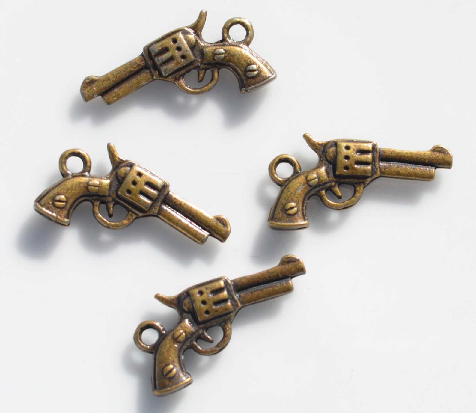 BULK 50 Hand Gun Bronze Tone Charms BC2500 - Etsy