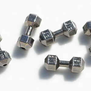 10 Gunmetal Barbell Beads BD617 - Etsy