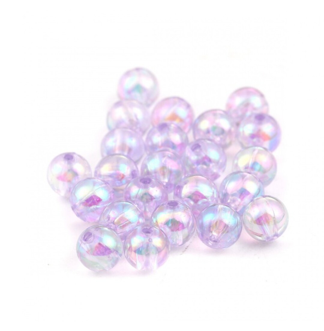 BULK 100 Light Pink AB Acrylic Round 8mm Beads BD765 - Etsy