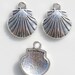10 Seashell Silver Tone Charms SC2715 - Etsy