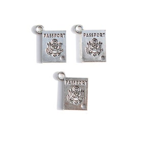 BULK 20 Passport Silver Tone Charms SC2586 - Etsy