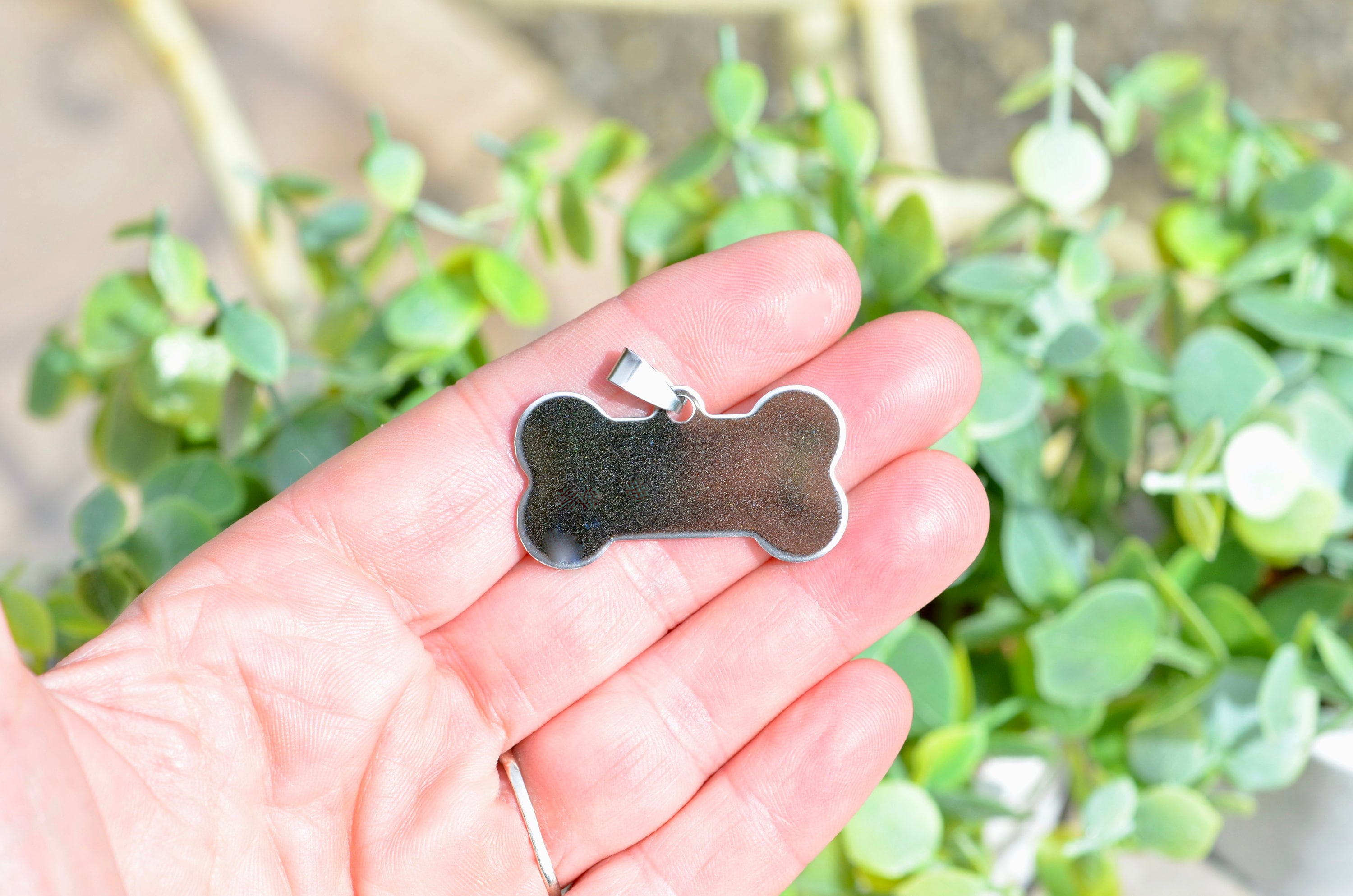 Stainless Steel Dog Bone Shaped Dog Name Laser Engraved Tag EB226E - Etsy